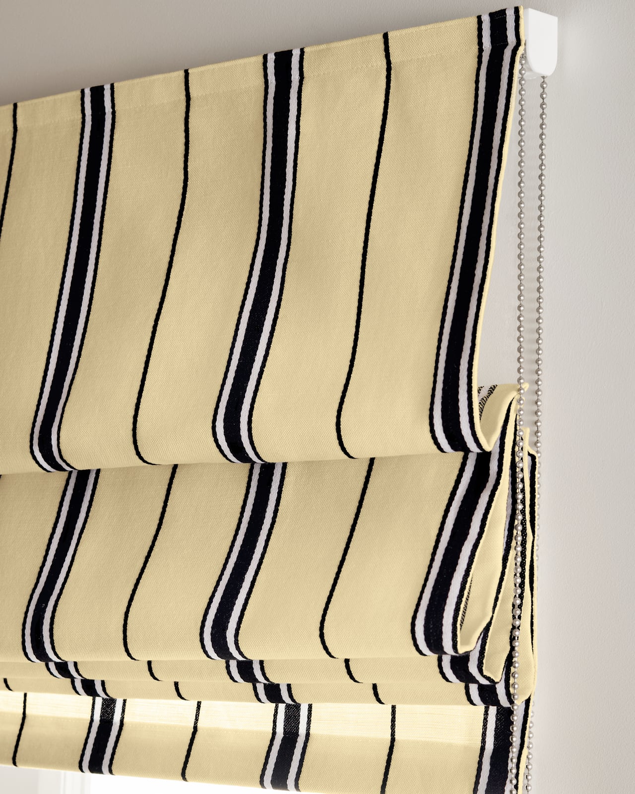 The Triple Stripe – Sunrise/Black | Room-Darkening Roman Shade | NORDIC ...