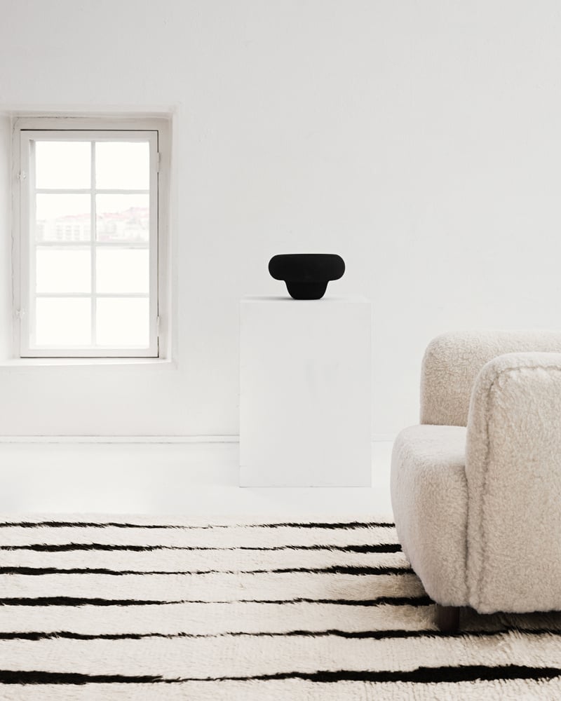 Fjord – Cream/Black | Scandinavian Shag Rug | NORDIC KNOTS