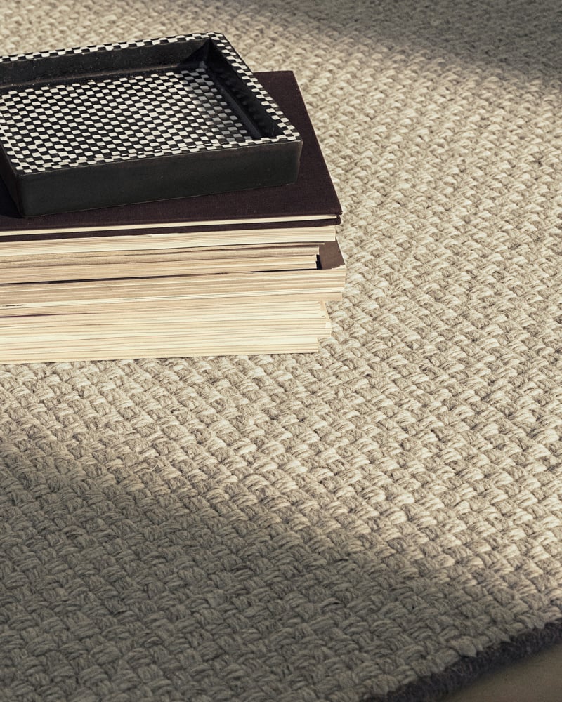 Zero Basket – Gray Mix | Natural Wool Rug | NORDIC KNOTS