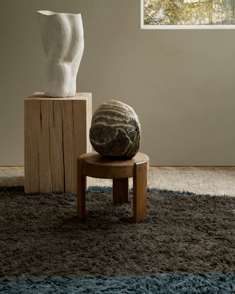 Monolith 02 – Sand/Teal | Abstract Design Rug | NORDIC KNOTS