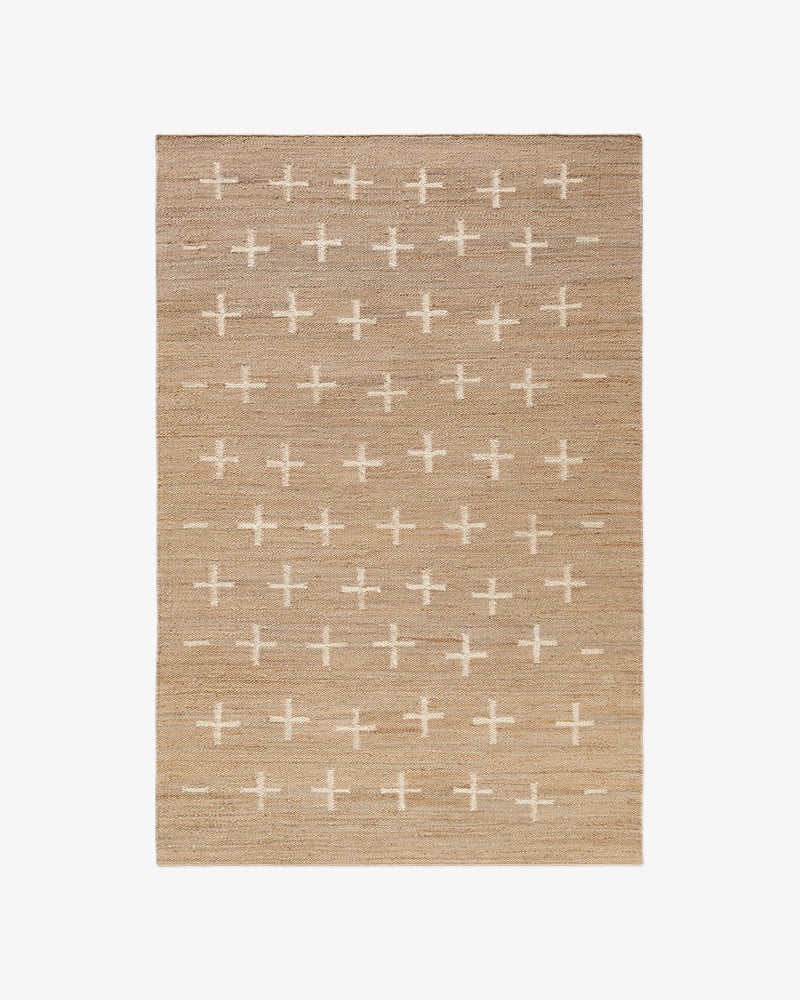 Jute Cross – Cream | Natural Jute Rug | NORDIC KNOTS