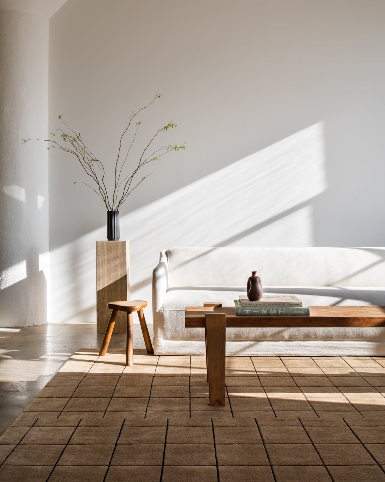 Grid – Chestnut/Black | Modern Area Rug | NORDIC KNOTS