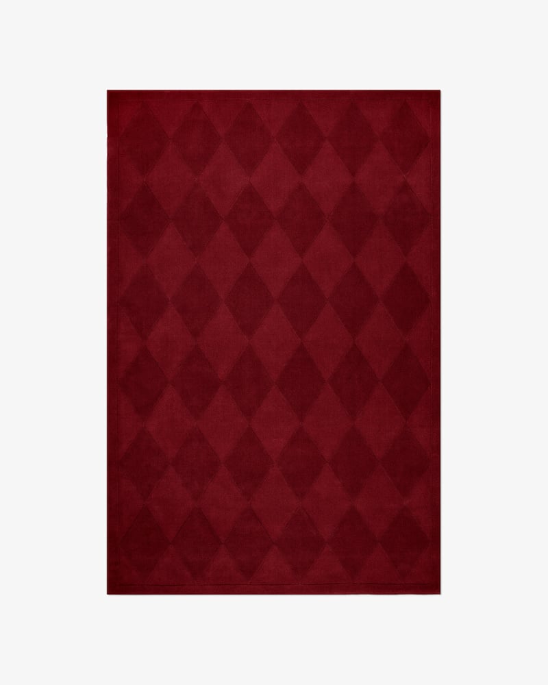 Diamond – Deep Red | Plush Textured Rug | NORDIC KNOTS