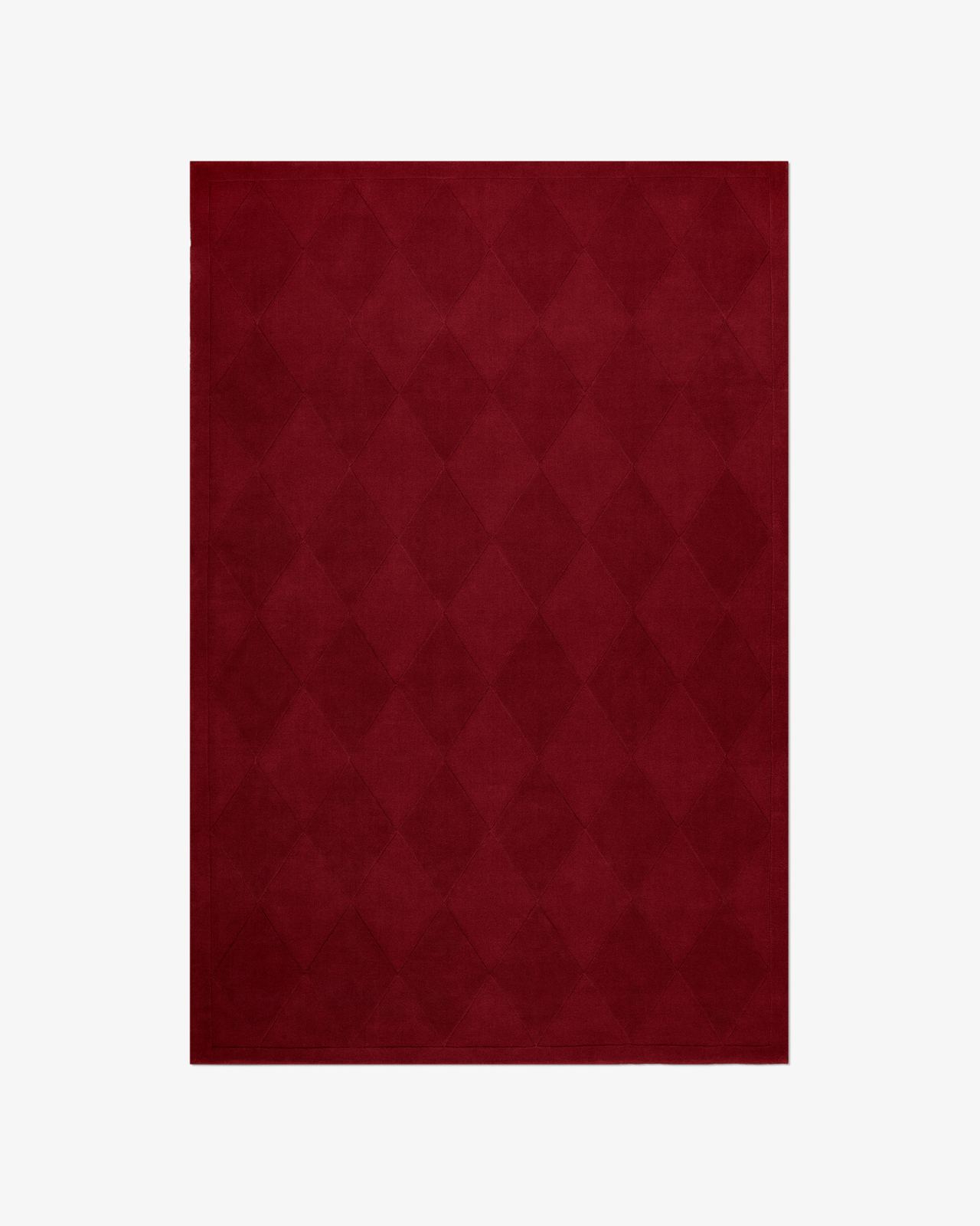Diamond – Deep Red | Plush Textured Rug | NORDIC KNOTS