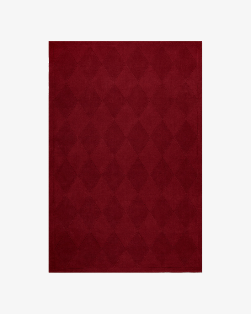 Diamond – Deep Red | Plush Textured Rug | NORDIC KNOTS