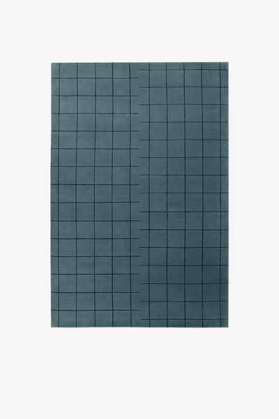 Grid – Faded Blue/Black | Modern Area Rug | NORDIC KNOTS