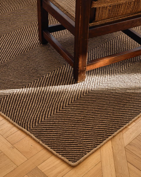 Jute Herringbone Runner – Natural/Brown | Natural Jute Rug | NORDIC KNOTS