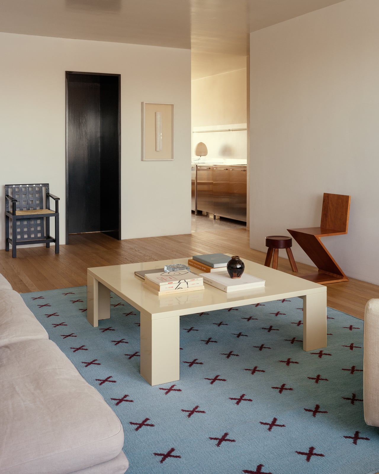 Cross – Blue/Burgundy | Patterned Flatweave Rug | NORDIC KNOTS