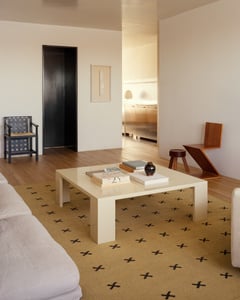 Cross – Mustard/Dark Brown | Patterned Flatweave Rug | NORDIC KNOTS
