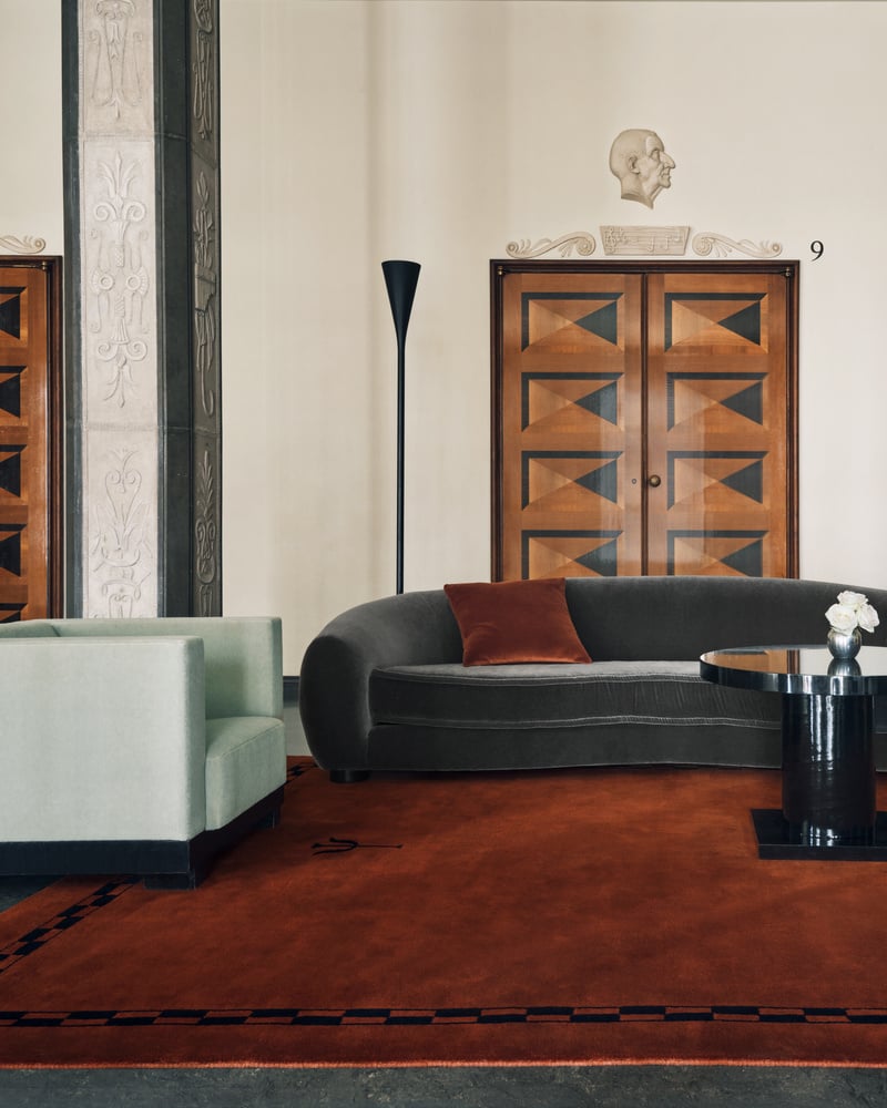 Grace 01 – Burgundy | Patterned Plush Wool Rug | NORDIC KNOTS