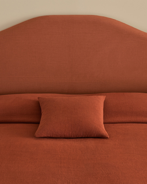 Studio Linen – Burnt Red | 100% Linen Pillow Cover | NORDIC KNOTS