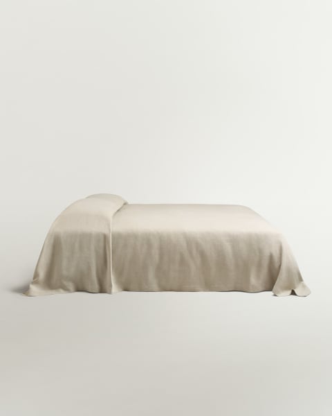 Studio Linen – Sand | 100% Linen Bedspread | NORDIC KNOTS